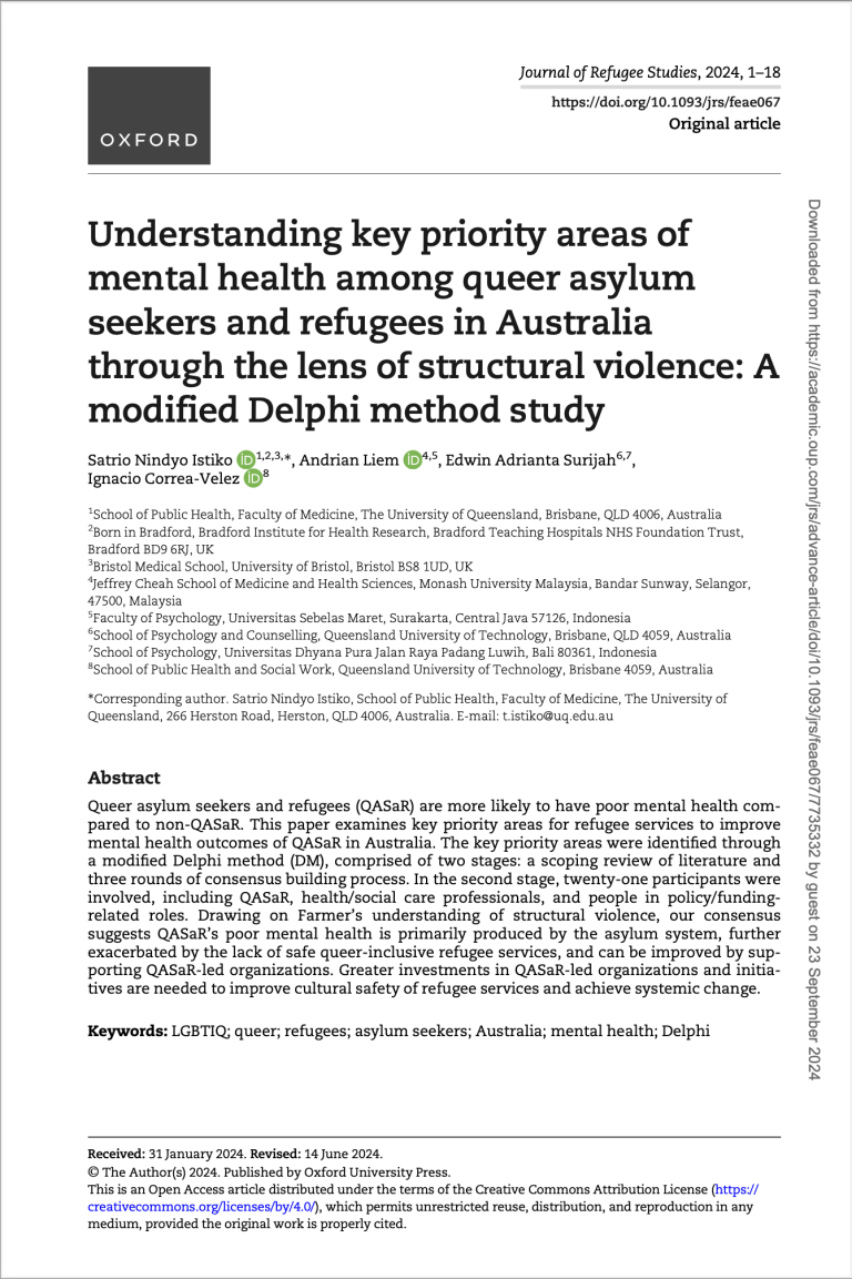 Key Area: LGBTQIA+ Forcibly Displaced People - Pride Foundation Australia